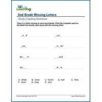 NDLI: Missing Letters: Grade 2