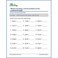 NDLI: Mixed rounding worksheets