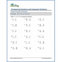 NDLI: Comparing improper fractions