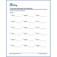 NDLI: Convert decimals to fractions