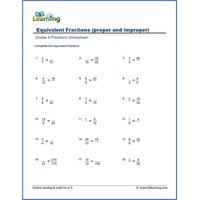 NDLI: Equivalent fractions proper & improper