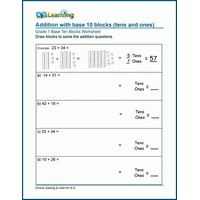 NDLI: Adding with base 10 blocks